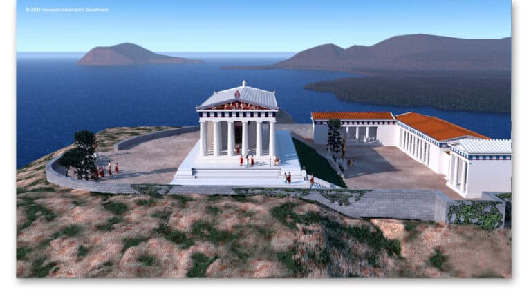 The Temple of Poseidon at Cape Sounion, Greece